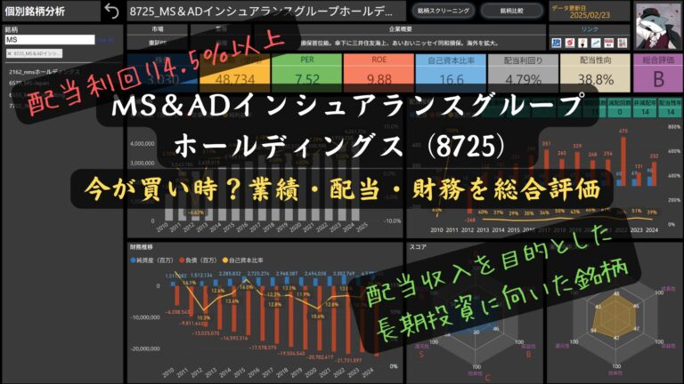 MS＆ADインシュアランスグループホールディングス（8725）－今が買い時？業績・配当・財務を総合評価 | しけとなぎ Shike to Nagi